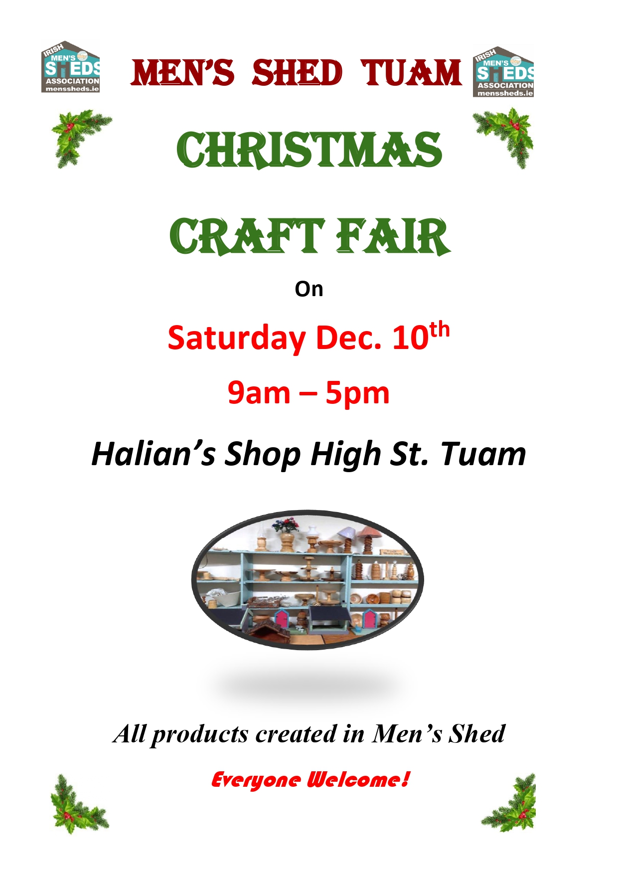 Christmas Craft Fair – Tuam Mens Shed | Galway County PPN
